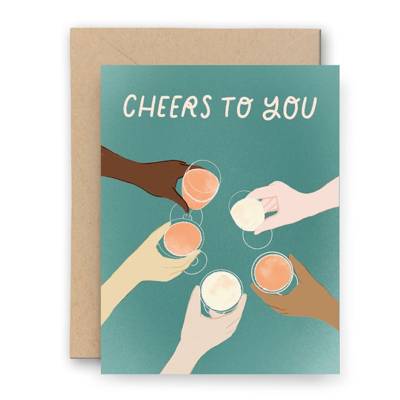 Cheers to You Congrats Card - Etsy