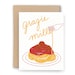 Grazie Mille Spaghetti Card | Letterpress Card | Thank You - Etsy