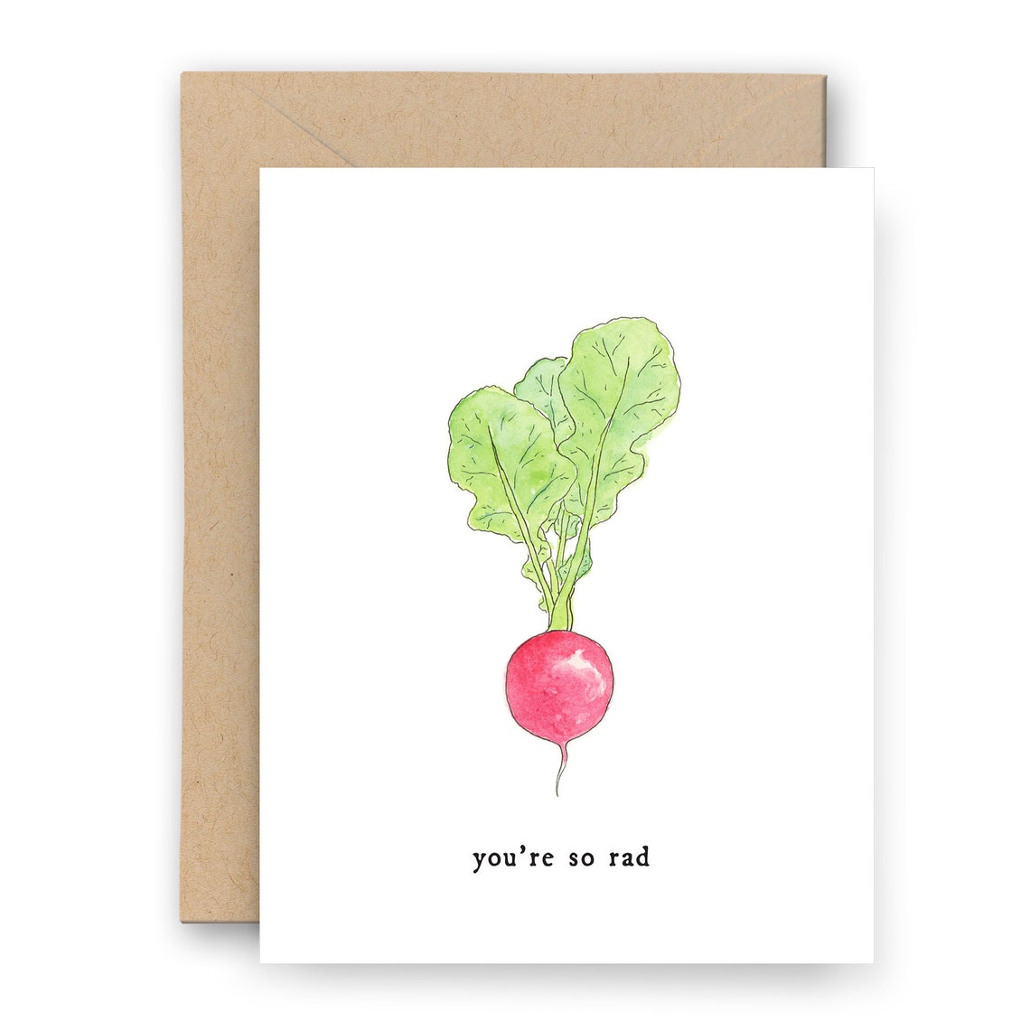 You're so Rad Radish Card - Etsy