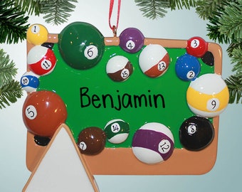 Billiards Pool Christmas Ornament Billiards Christmas - Etsy