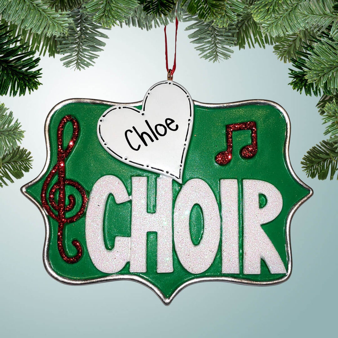 Choir Sign With Heart - Personalized Christmas Ornament - Karaoke ...