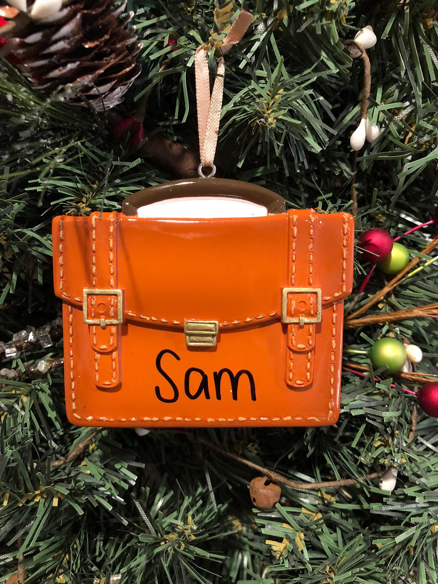 Brown Leather Briefcase - Christmas Ornaments - Business & Sales New ...
