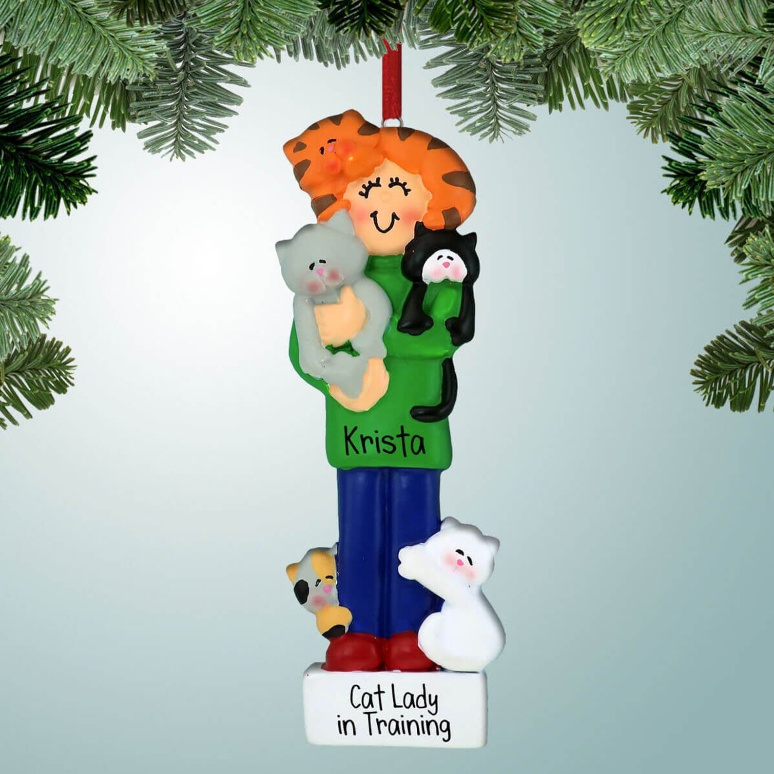 Cat Lady - Personalized Christmas Ornaments - Pets - Cats - Cat Sitter ...