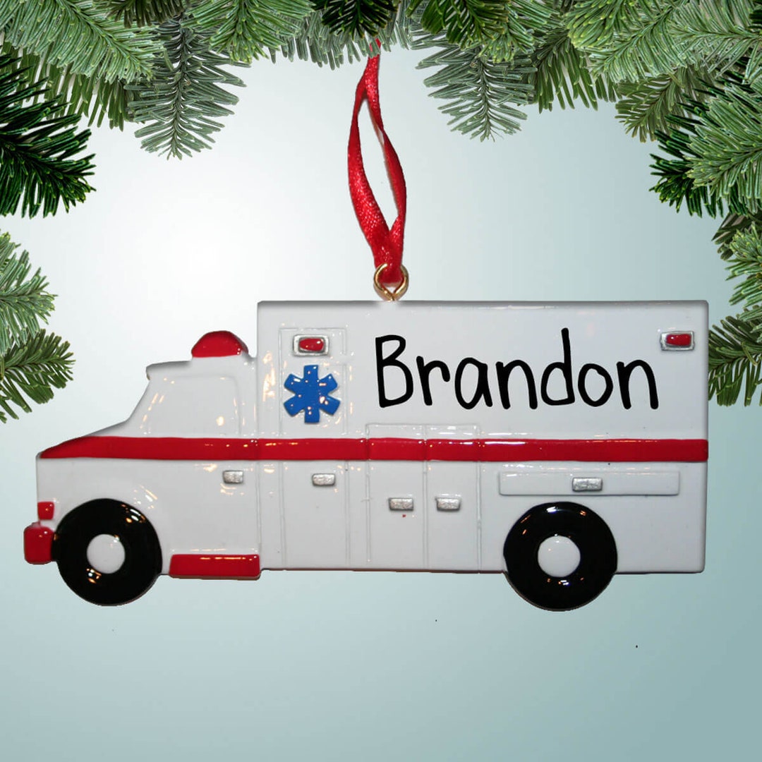 Ambulance - Personalized Ornaments - Fire Department - Paramedic ...