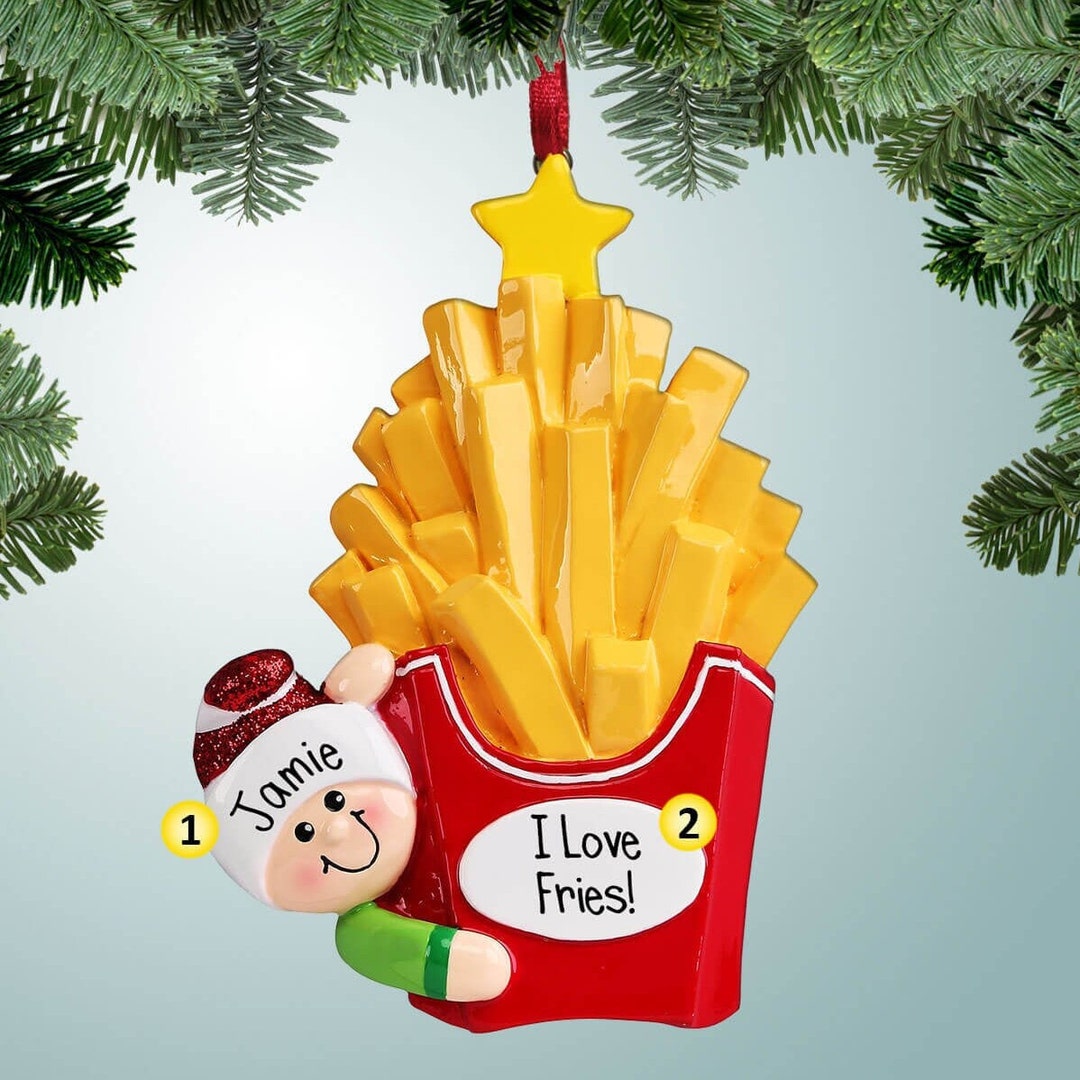 Large French Fries - Personalized Christmas Ornament - Fast Food - Fry ...