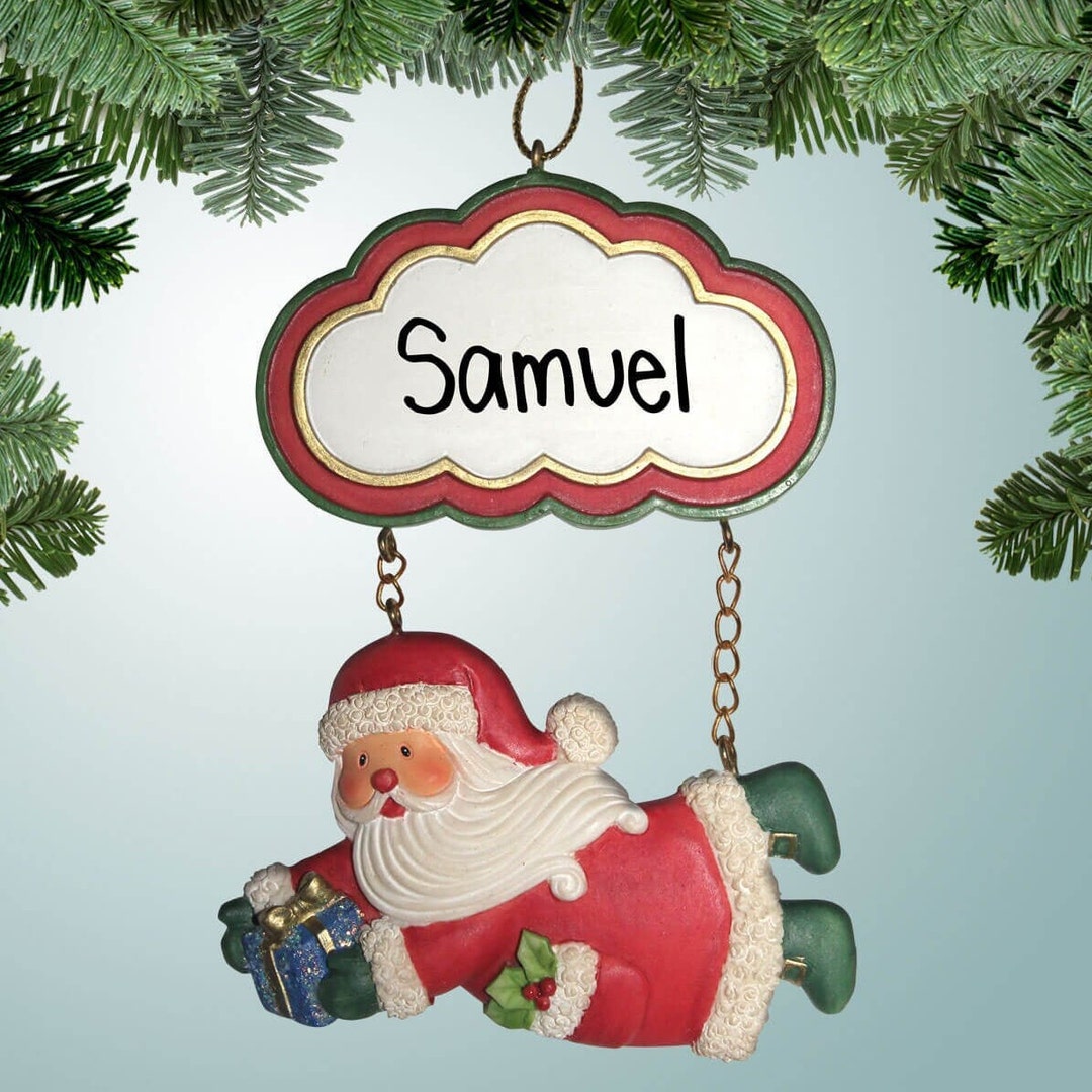 Flying Santa Magnet - Christmas Ornaments - Santa - Delivering Gifts ...