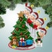 Peeking Around Tree Family - 4 - Personalized Ornaments - Family ...