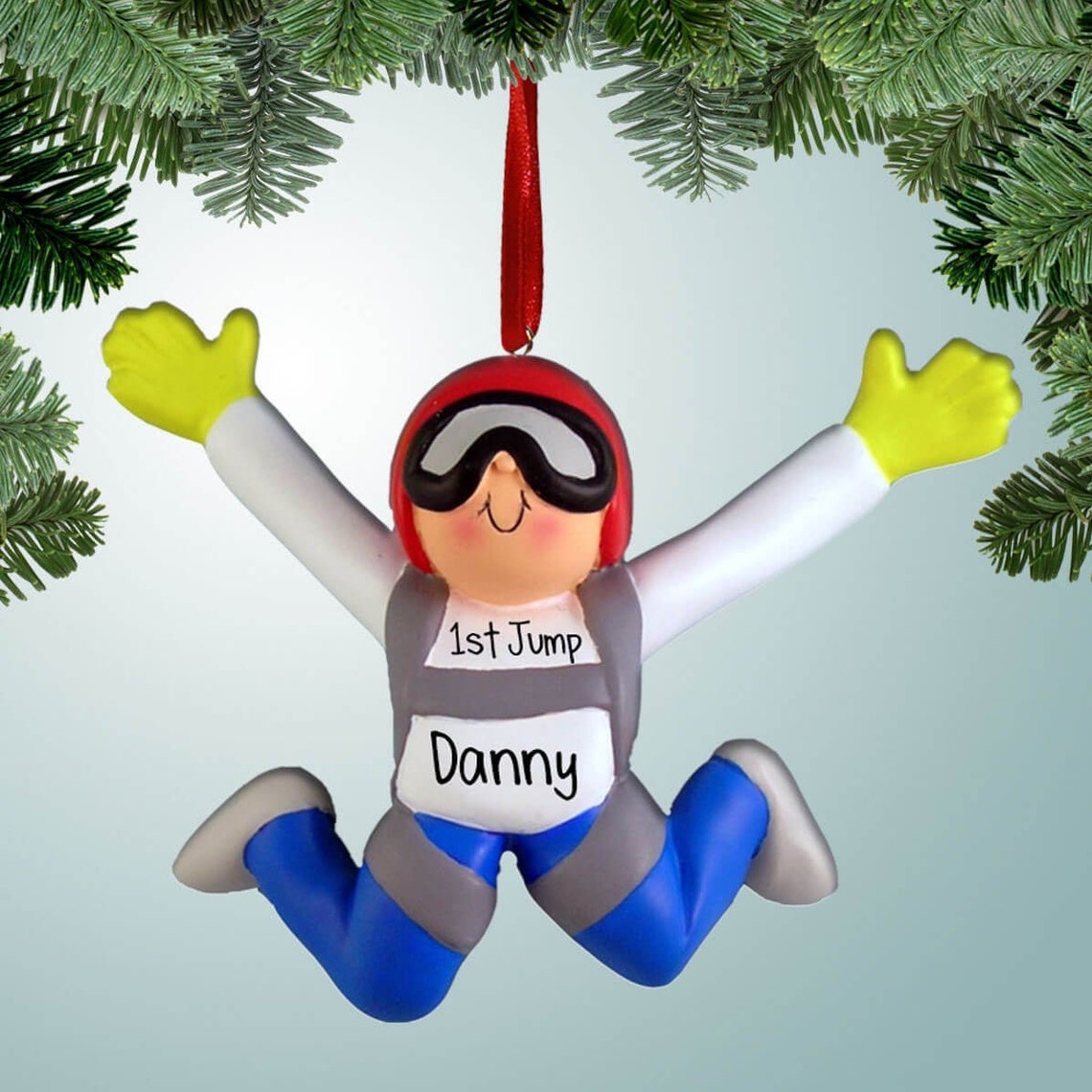 Skydiver - Male - Personalized Ornaments - Skydiving - Etsy