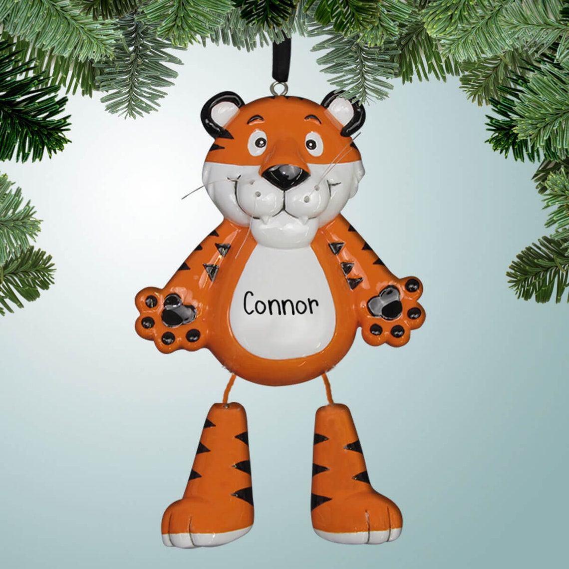 Tiger With Dangling Feet Personalized Ornaments Farm & Zoo | Etsy