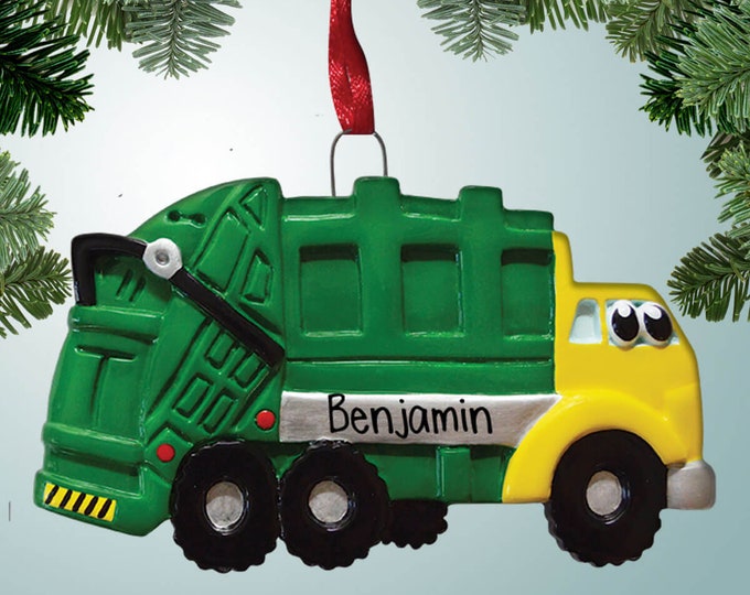 Garbage Truck Toy With Eyes Christmas Ornaments Garbage | Etsy