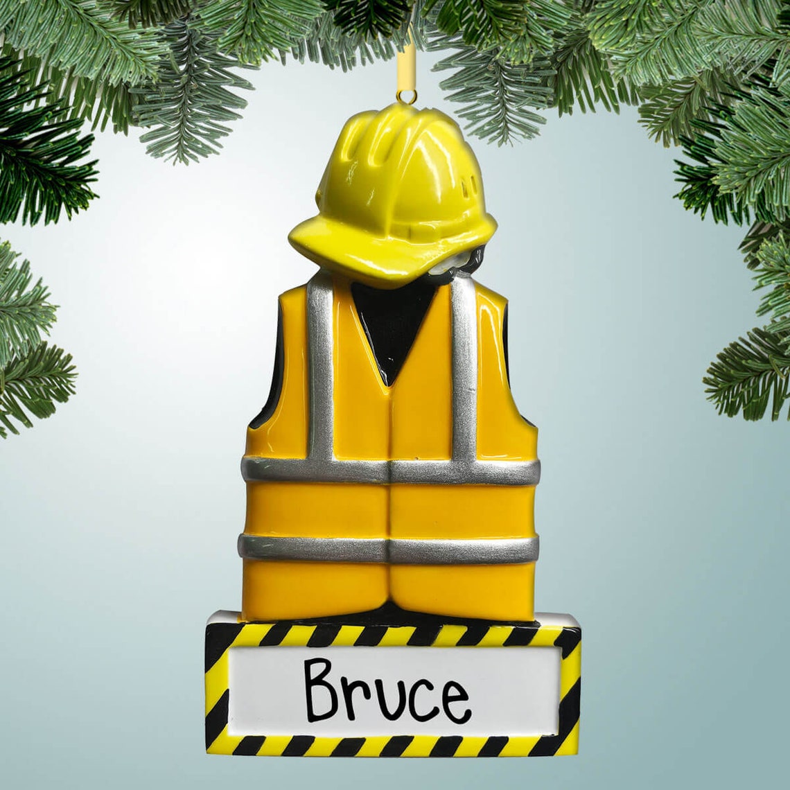 Construction Worker Uniform Personalized Christmas Ornaments - Etsy