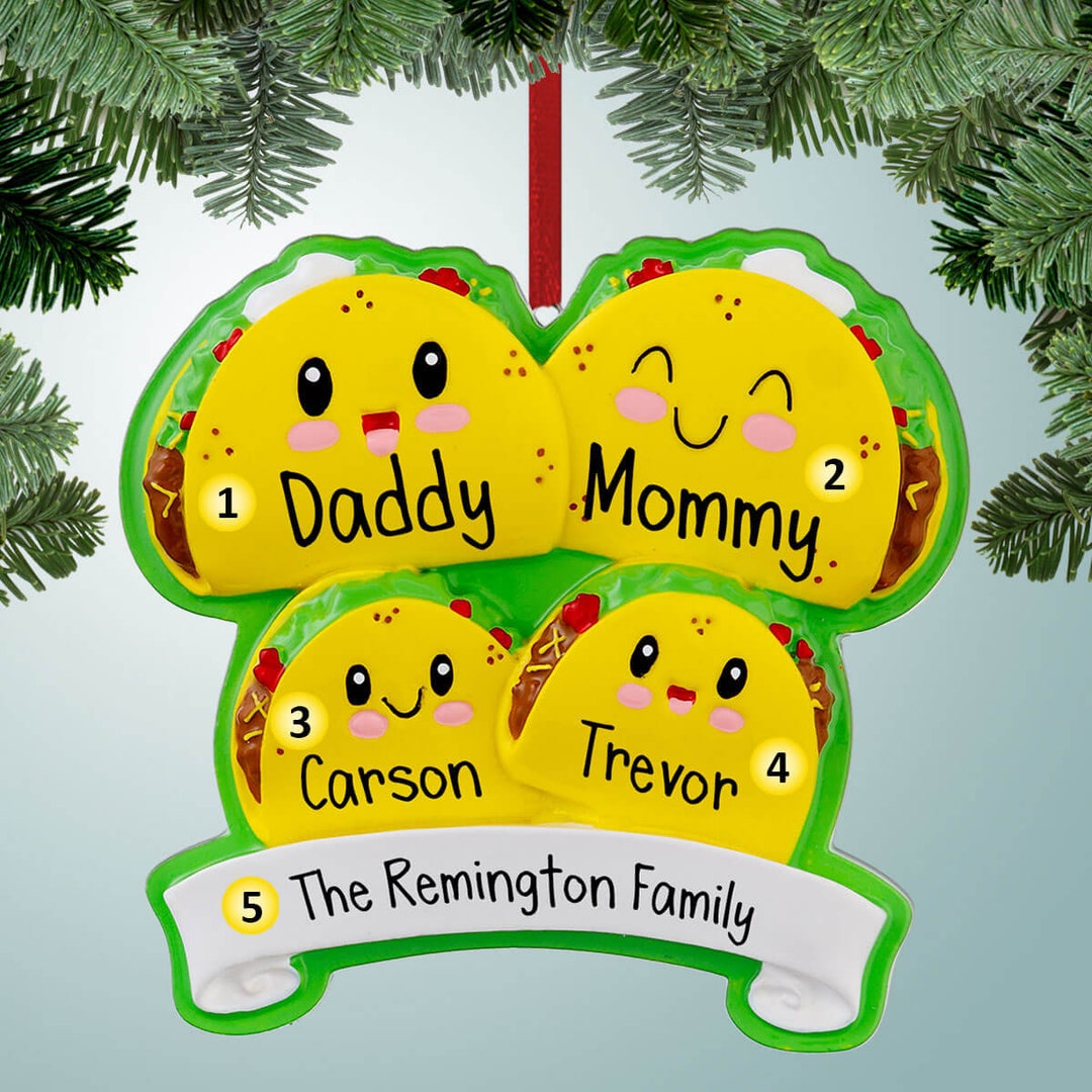 Personalized Taco Couple - 4 - Christmas Ornament - Taco Tuesday ...