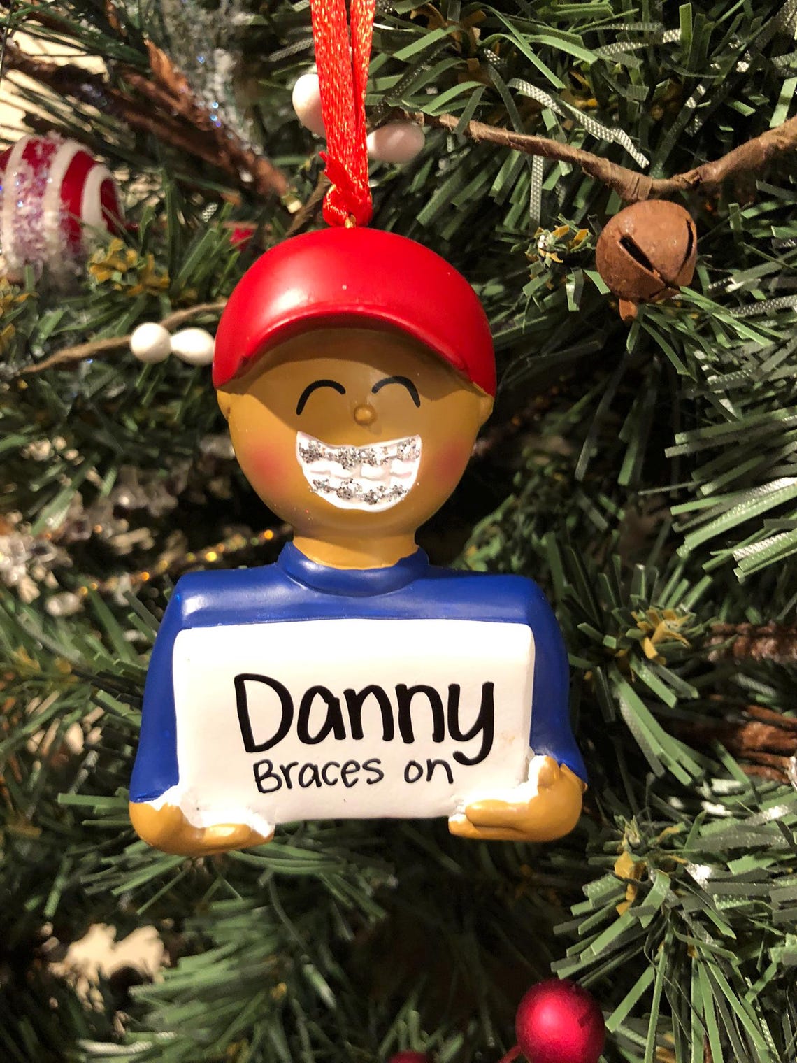 Boy With Braces - African American - Christmas Ornaments - Dentist ...