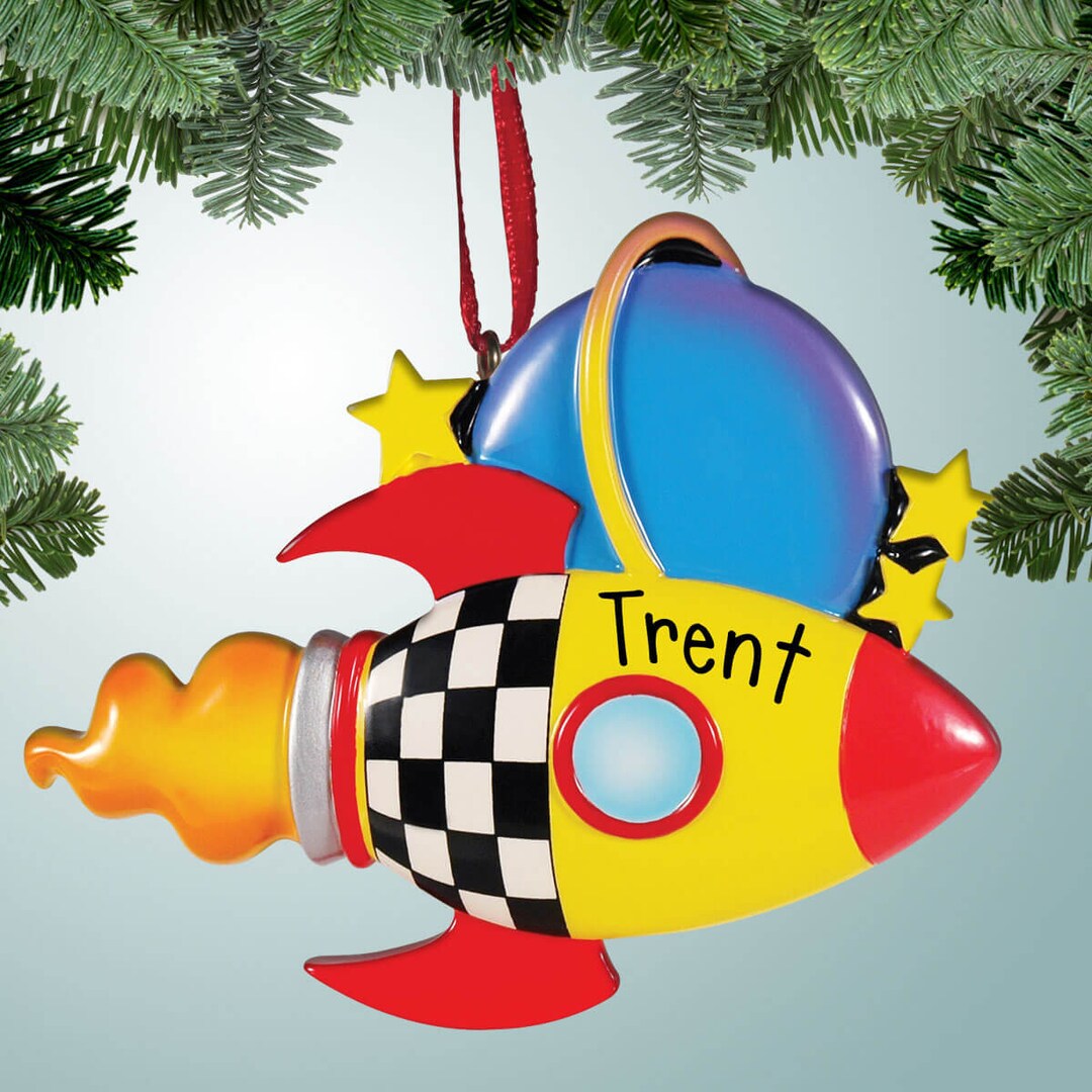 Rocket - Personalized Ornaments - Playtime - Outer Space - Astronaut ...