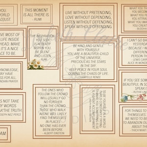 Favorite Quotes 1 Labels Words & Phrases Junk Journal Calendar Planner ...