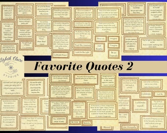 Favorite Quotes 1 Labels Words & Phrases Junk Journal Calendar Planner ...