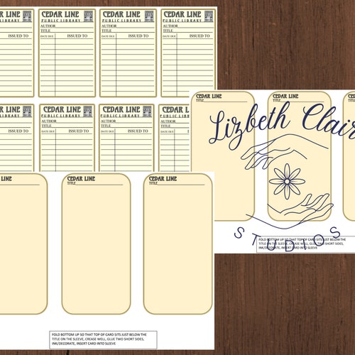 Vintage Library Cards and Pockets Ephemera Printable Digital - Etsy
