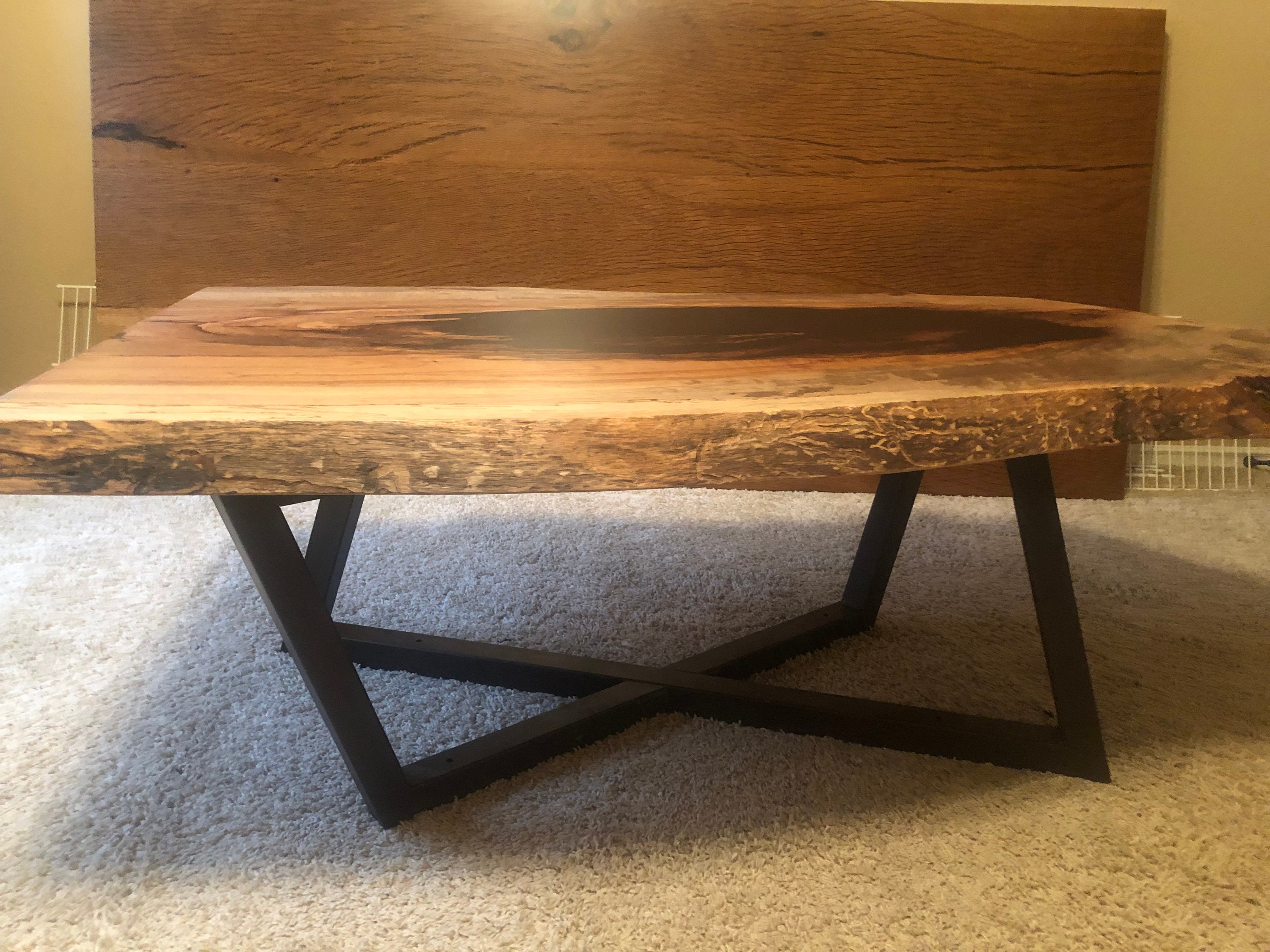 Texas Pecan Live Edge Coffee Table - Etsy