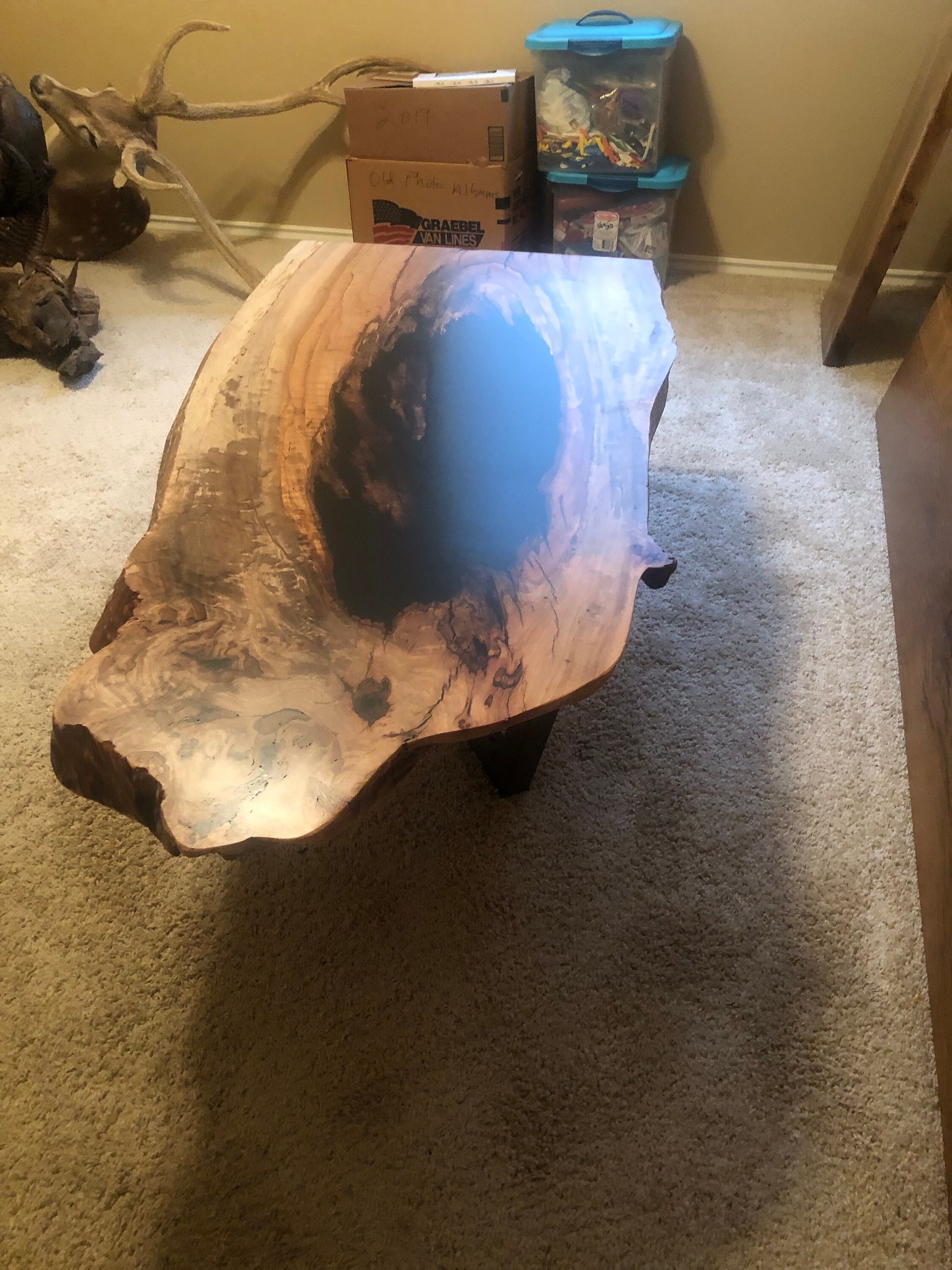 Texas Pecan Live Edge Coffee Table - Etsy
