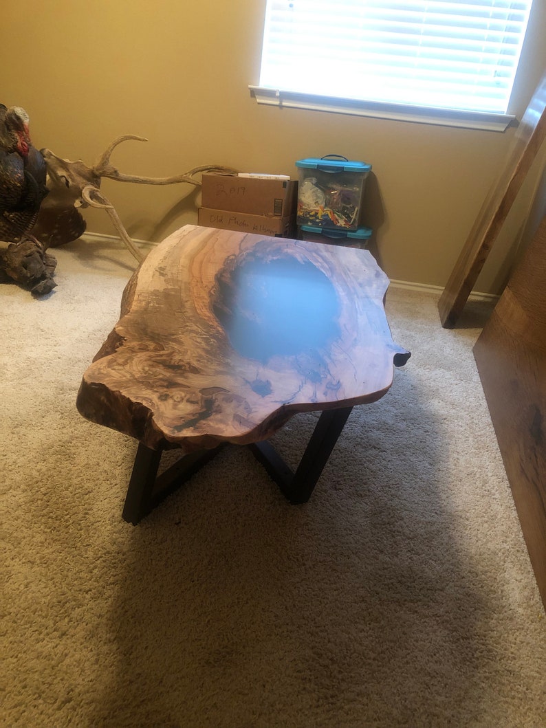 Texas Pecan Live Edge Coffee Table - Etsy