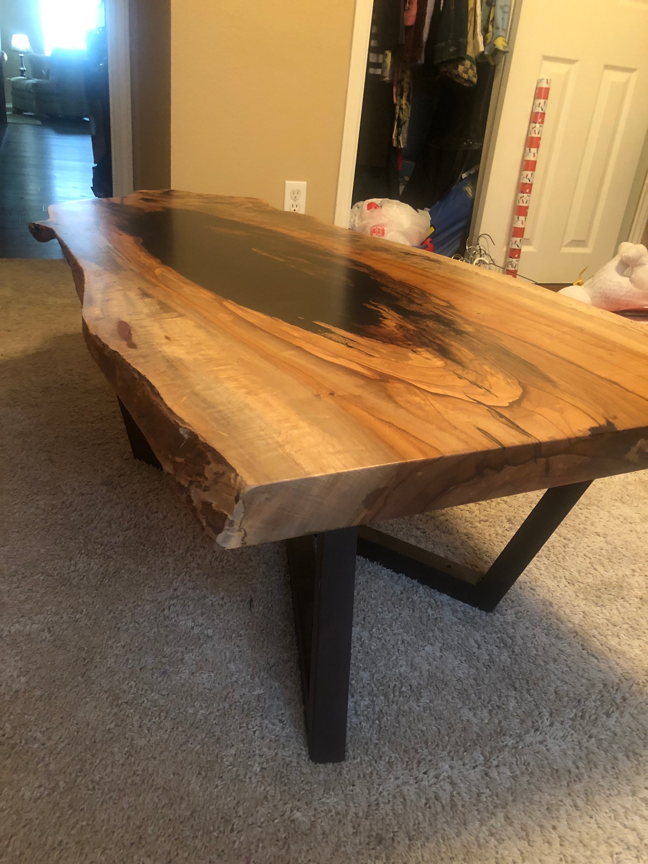 Texas Pecan Live Edge Coffee Table - Etsy