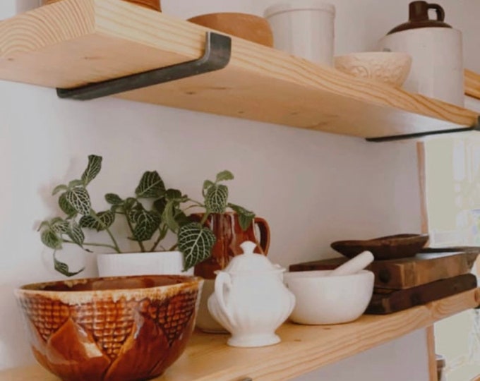 Floating Shelf Bracket Rustic Farmhouse Iron - Etsy
