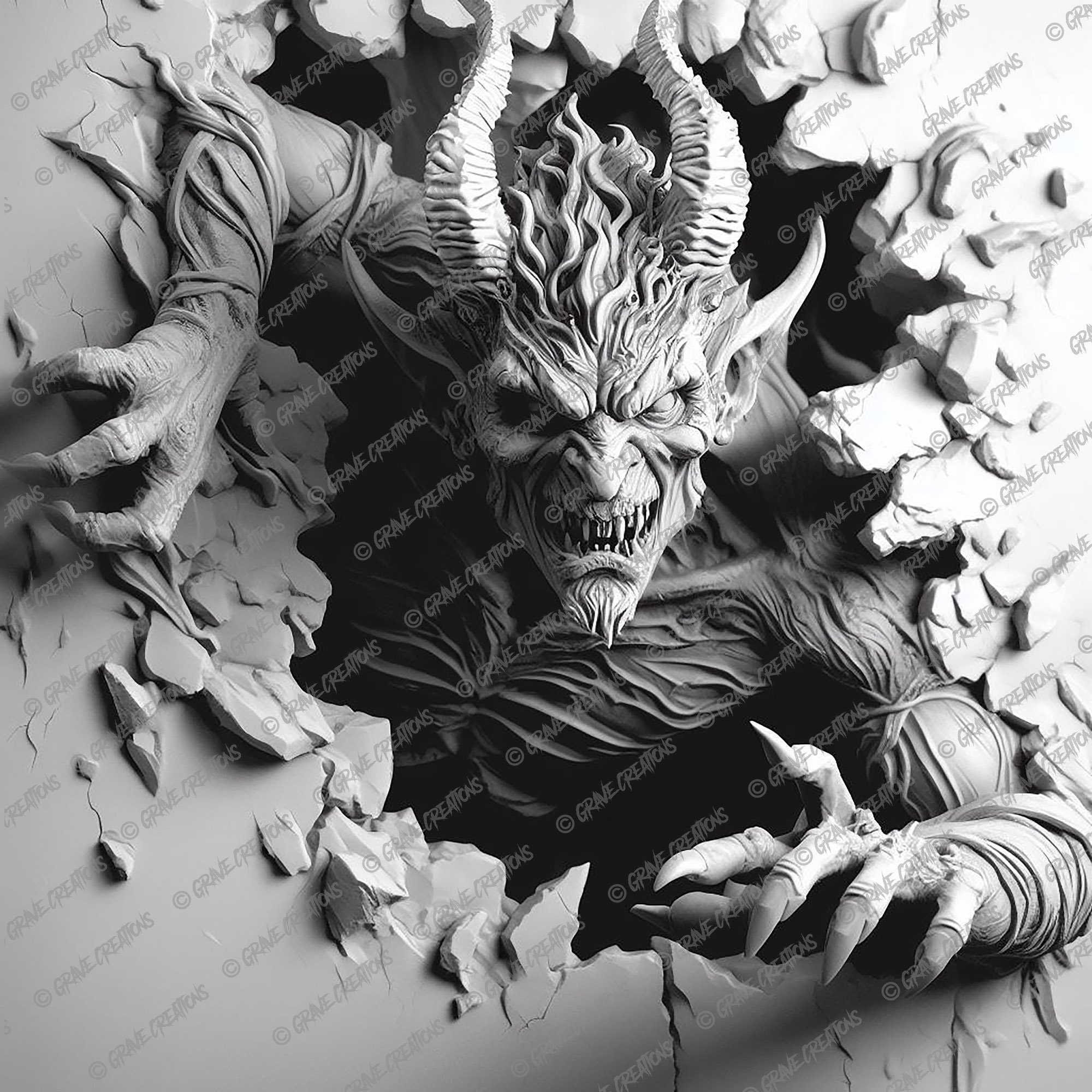 3D Illusion | Laser Burn PNG Digital File | Perfect for Engraving ...