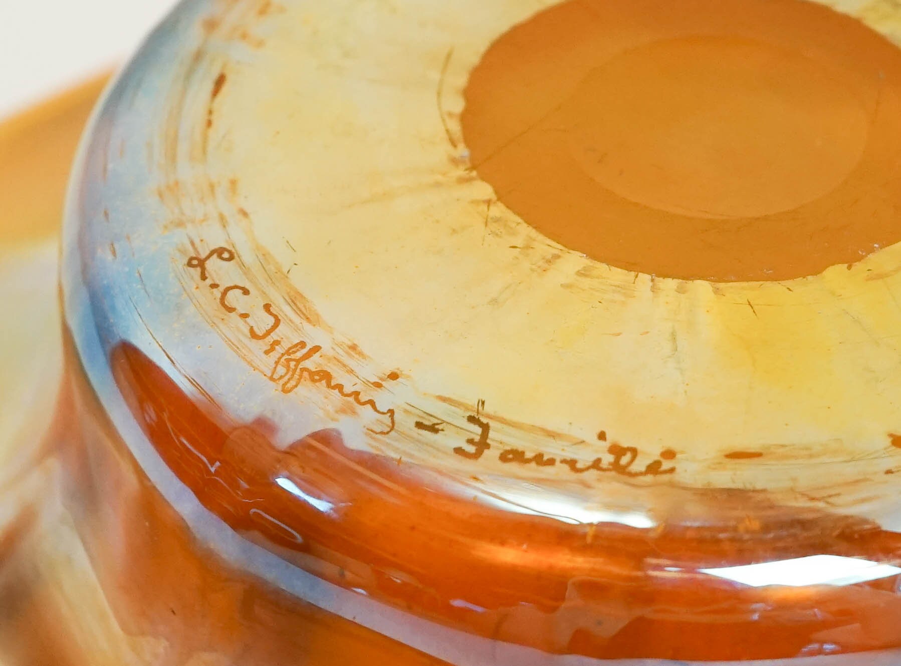 Antique L.C Tiffany Favrile Gold Iridescent Bowl, Signed - Etsy