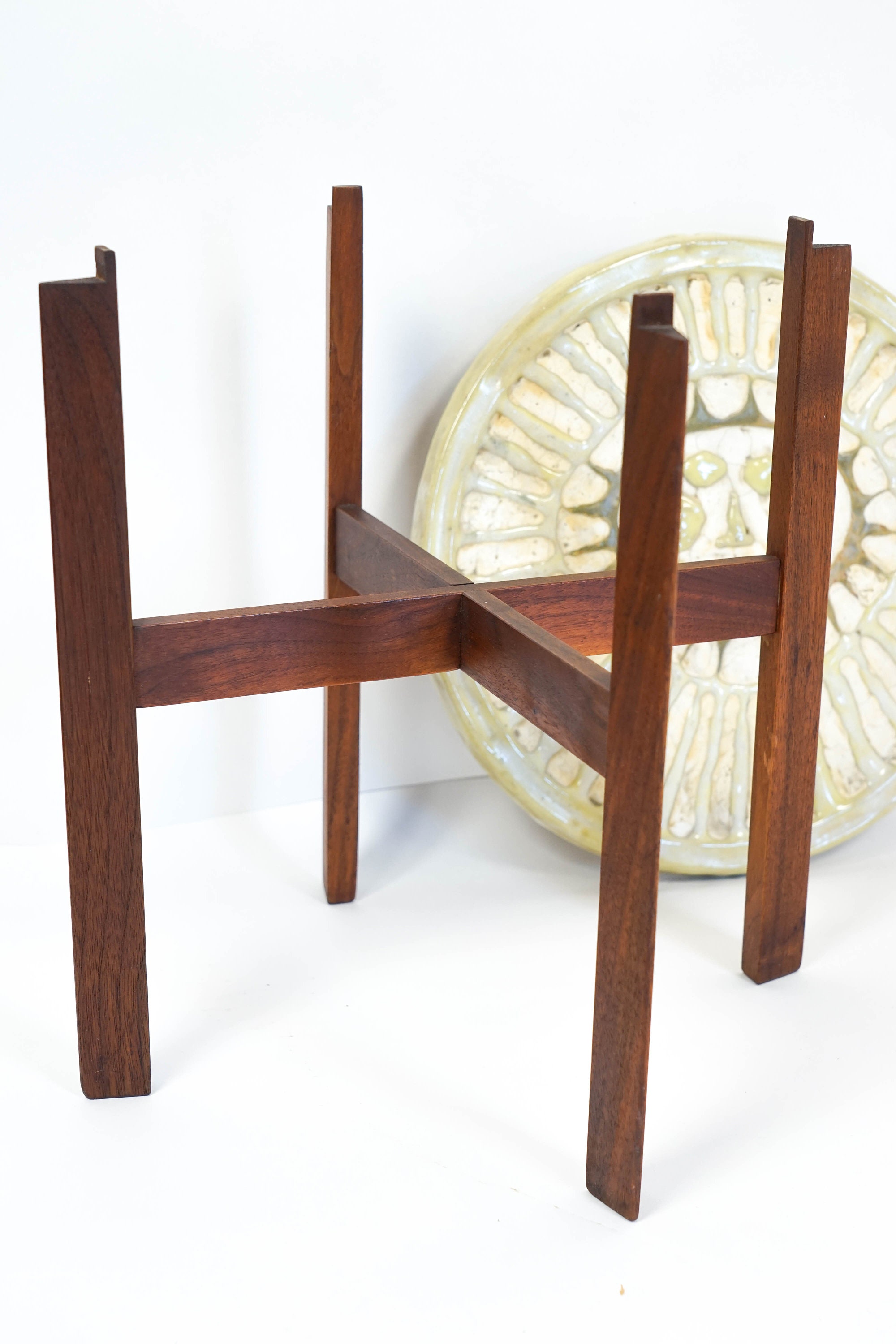 Mid Century Studio Made Ceramic Tile Table Plant Stand - Etsy