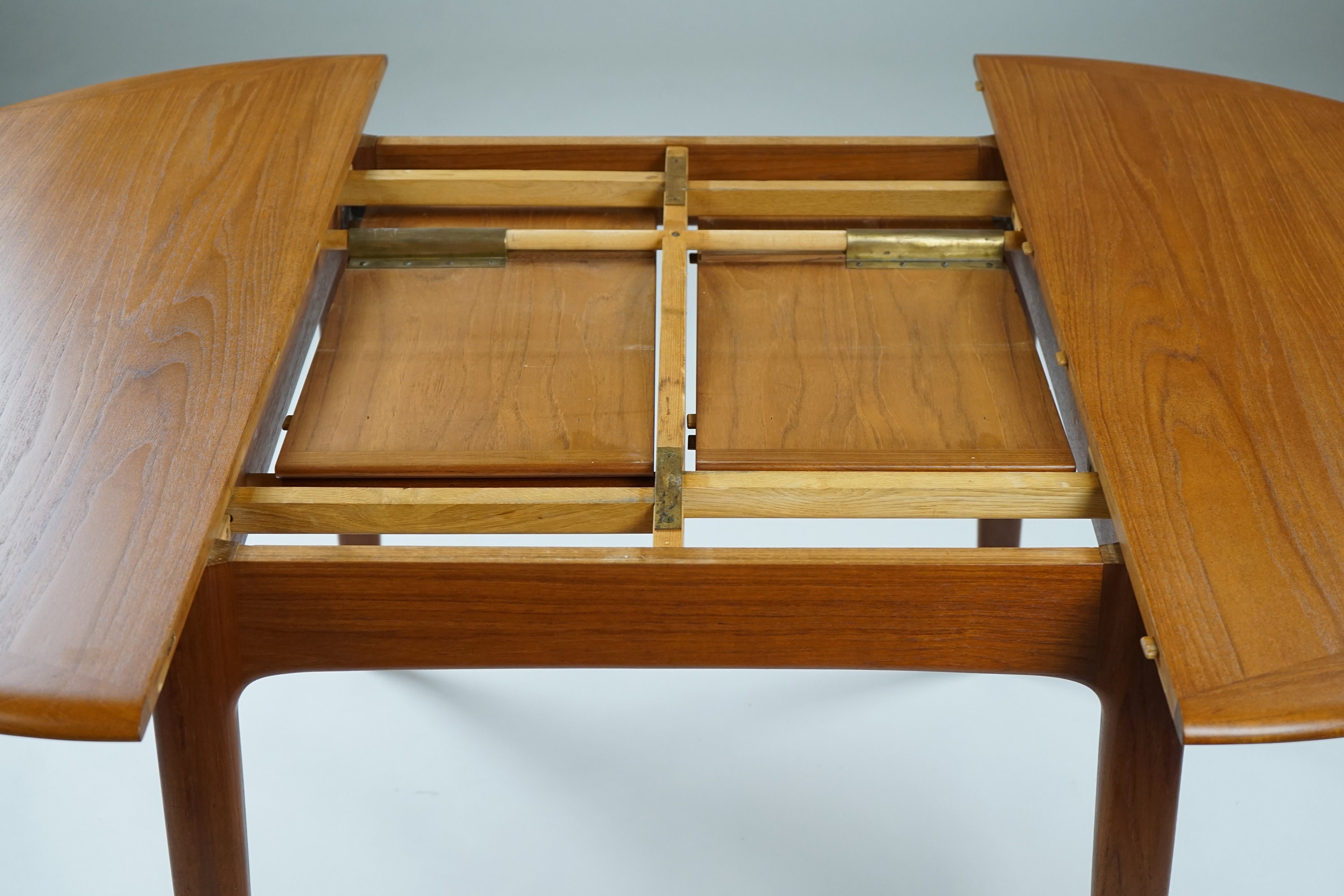 Teak Expanding Danish Dining Table with Butterfly Leaves — Fair Market ...