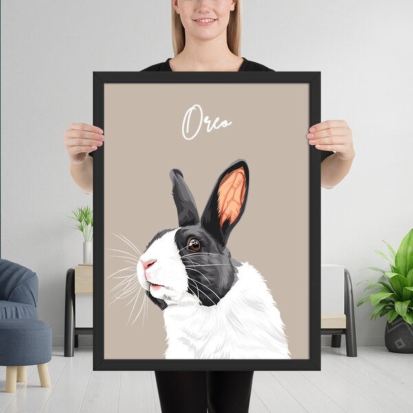 Bunny Portrait - Etsy