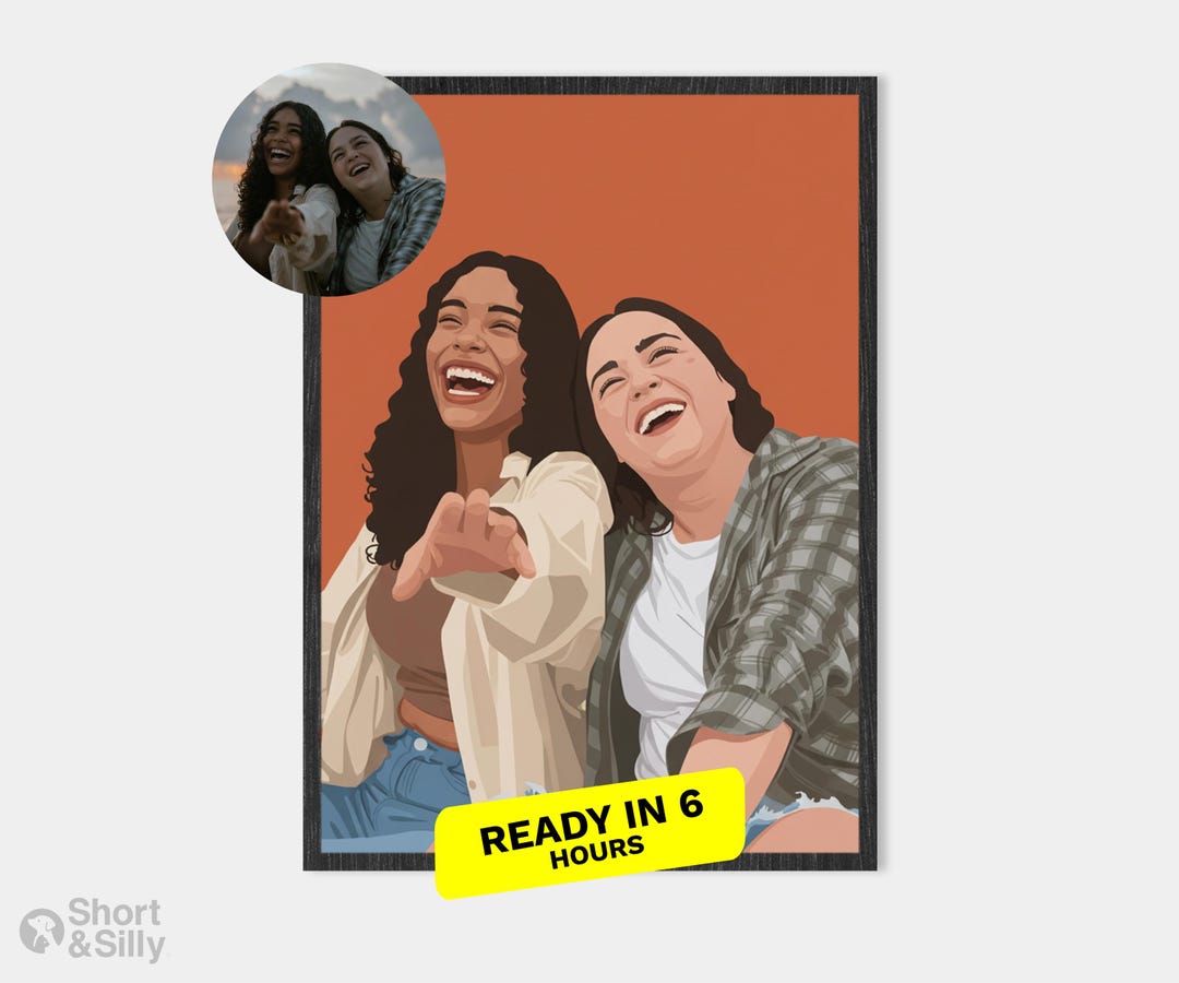 Friends Faceless Portrait, Faceless Portrait, Custom Faceless Portrait ...