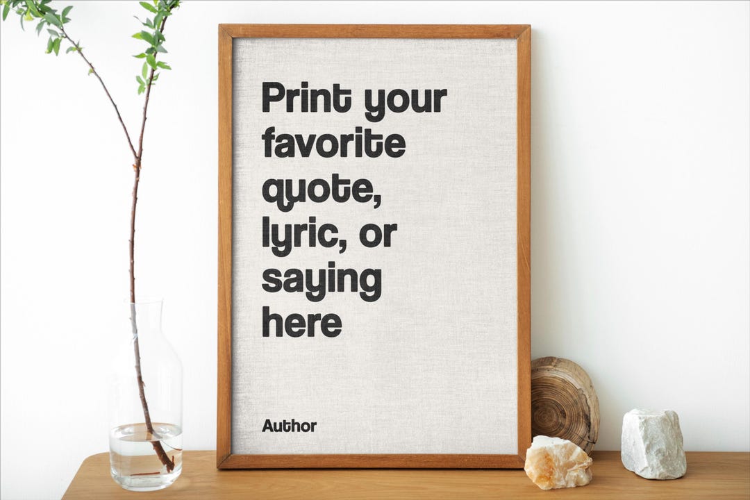 Custom Quote Print, Custom Text Print, Custom Quote, Custom Lyrics ...