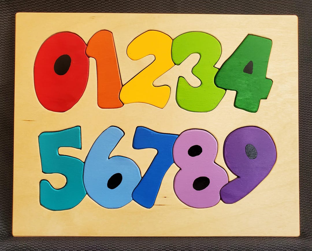 Wooden Numbers Puzzle - Etsy