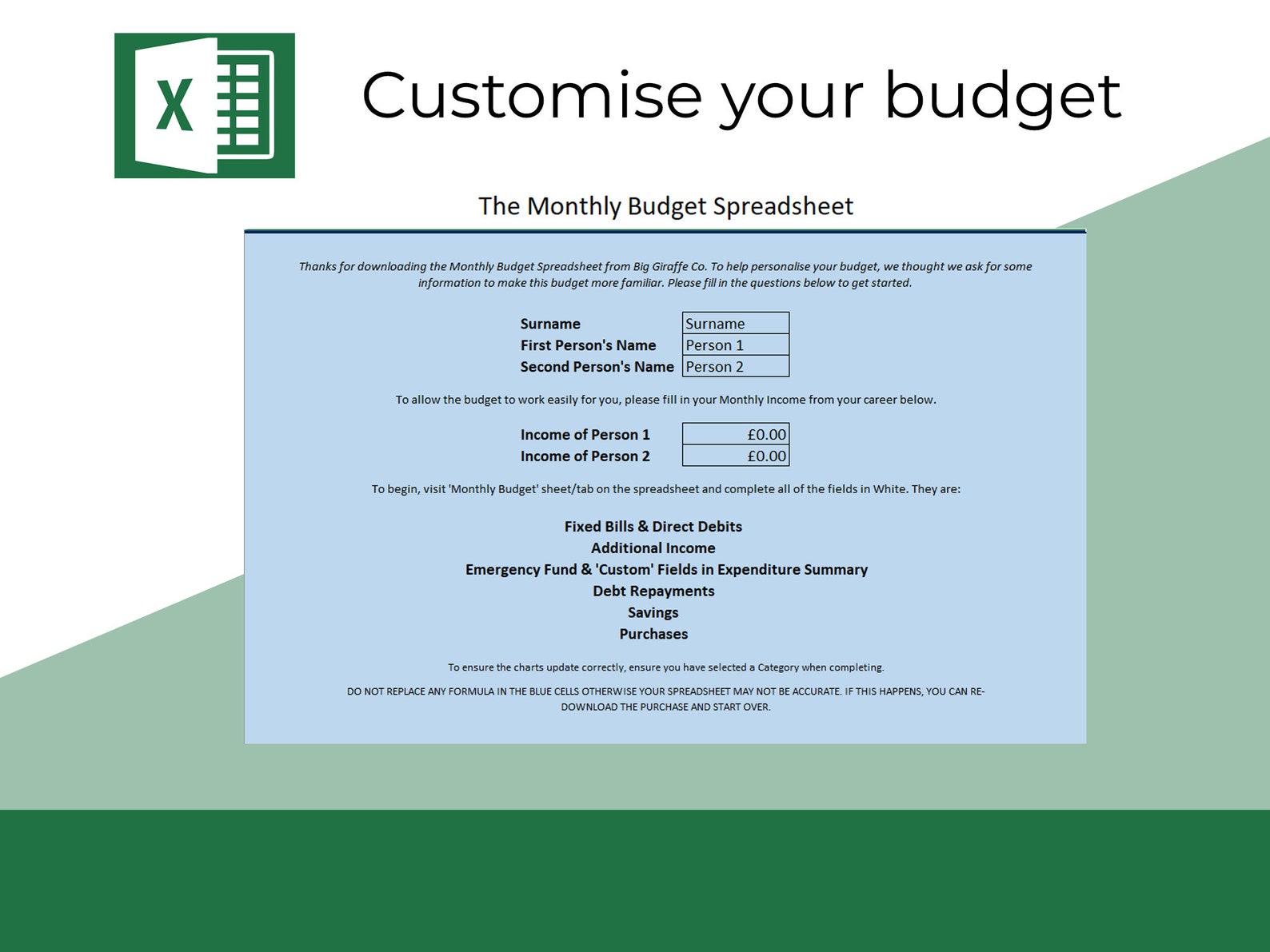 Monthly Budget Template, 2024 Money Tracker Payday Family Money ...