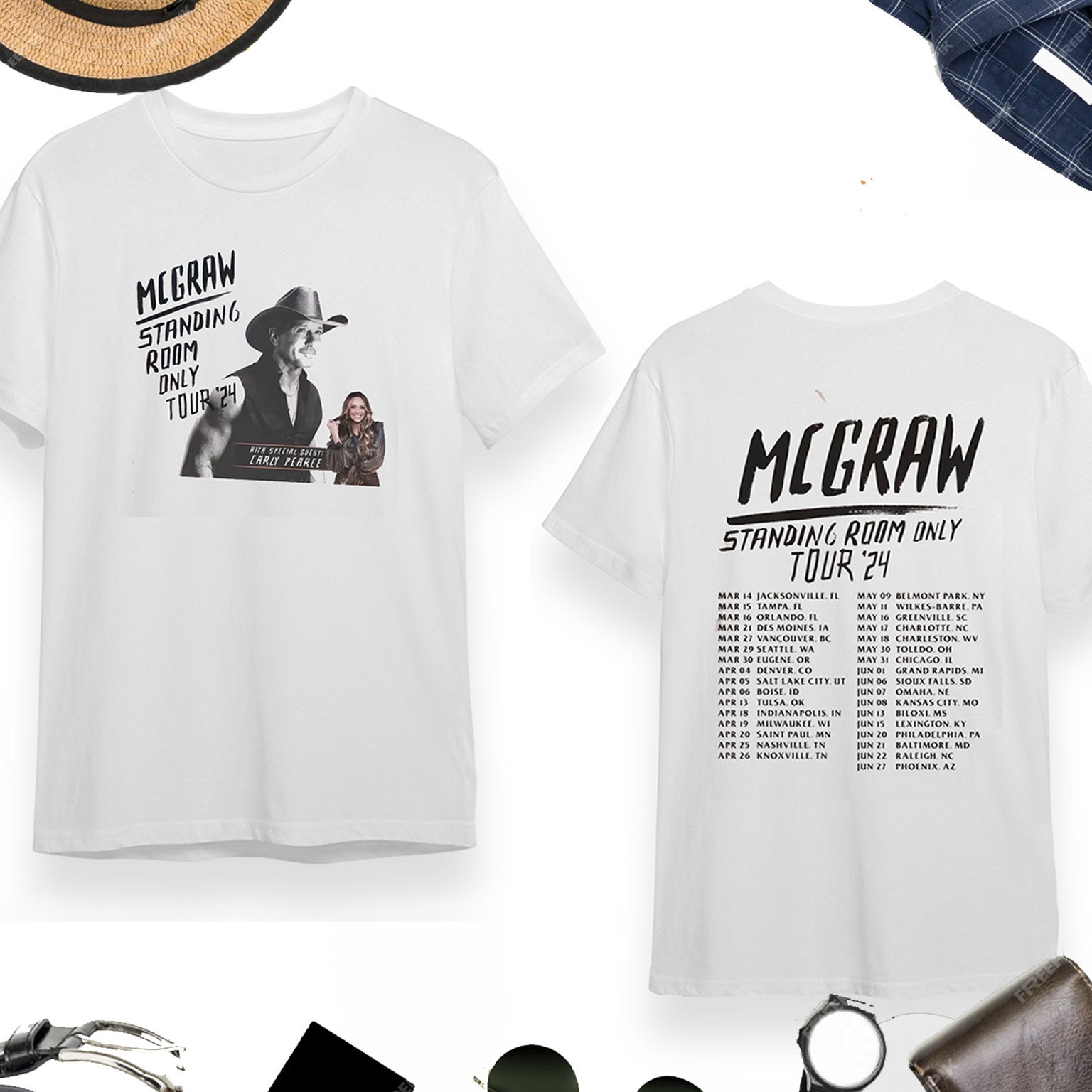 Tim McGraw 2024 Tour Standing Room Only Shirt sold by Airship Allys ...