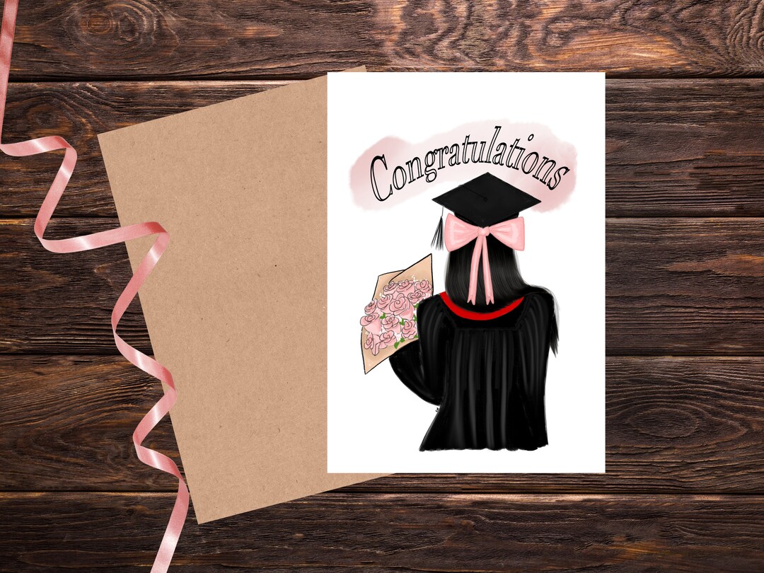 Coquette Congratulations Grad Printable Greeting Card, Graduate With ...