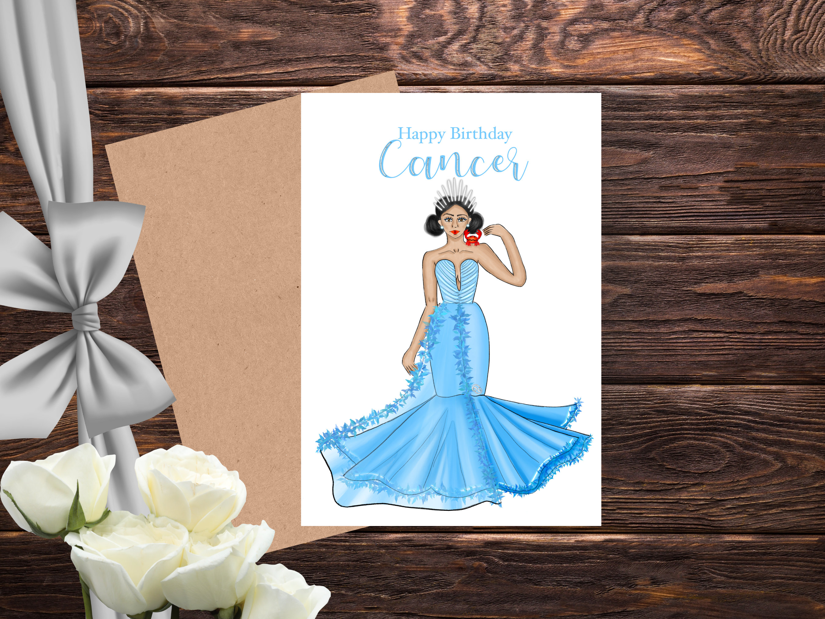 Happy Birthday Cancer Card, Zodiac Birthday Card Printable, Blank Inside Card,astrology Card ...