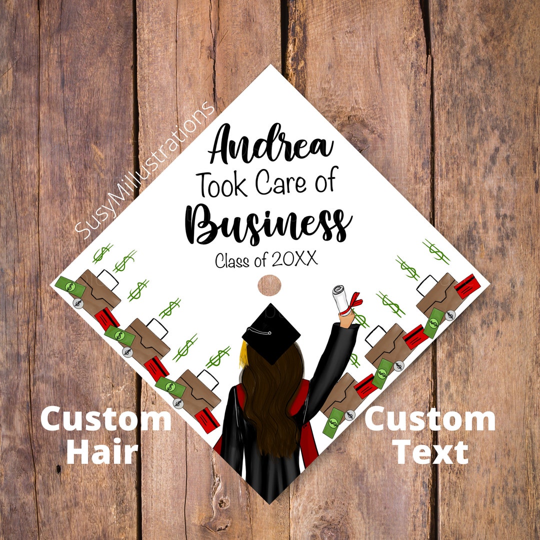 Business Grad Cap,graduation Cap Topper for Business Majors,female ...