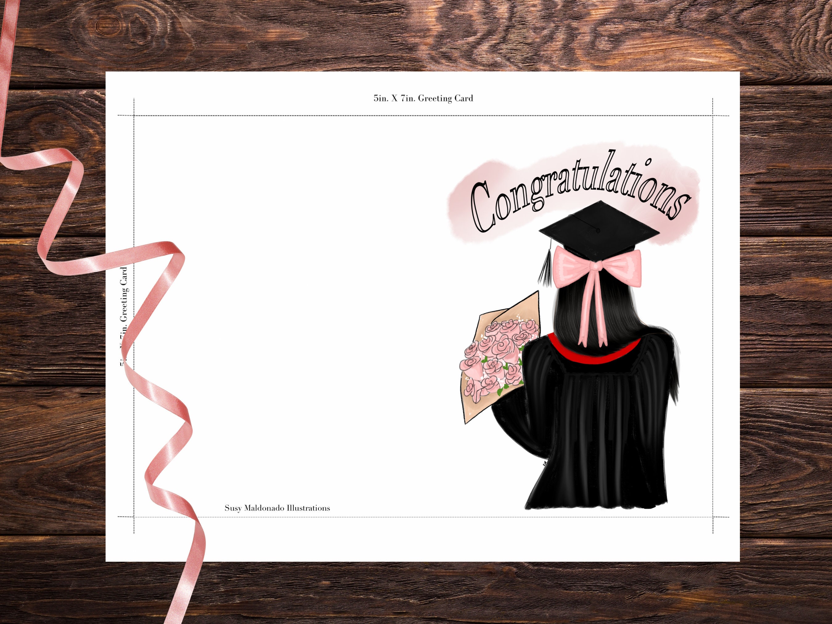 Coquette Congratulations Grad Printable Greeting Card, Graduate With ...