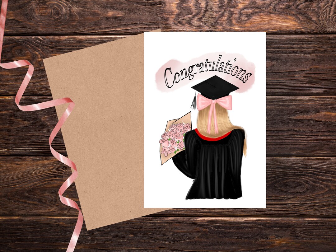 Coquette Congratulations Grad Printable Greeting Card, Graduate With ...