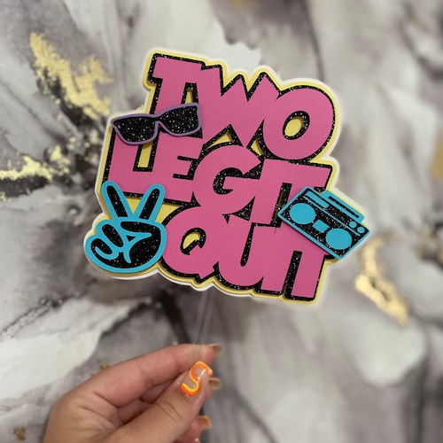 INSTANT DOWNLOAD EDITABLE Two Legit to Quit Neon Birthday - Etsy