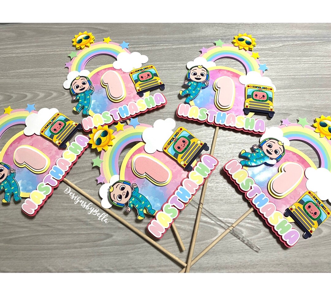 Buy Coco Melon Cake Topper Cocomelon Theme Birthday Cocomelon Party ...