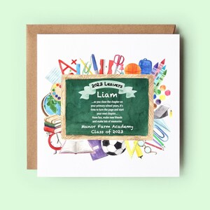 School Leavers Card, Personalised School Card, Class of 2023, Leavers ...