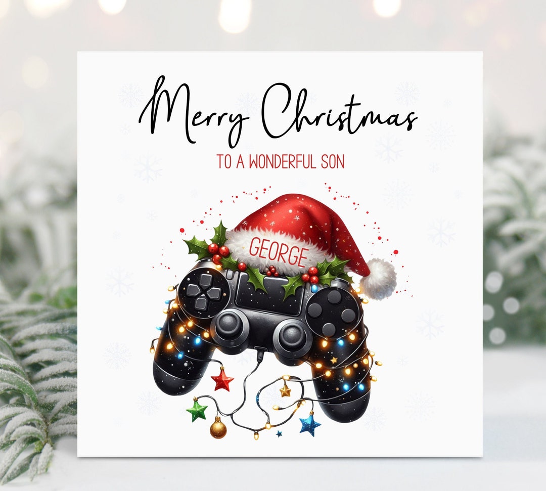 Personalised Gaming Christmas Card for Son, Grandson, Nephew, Brother ...