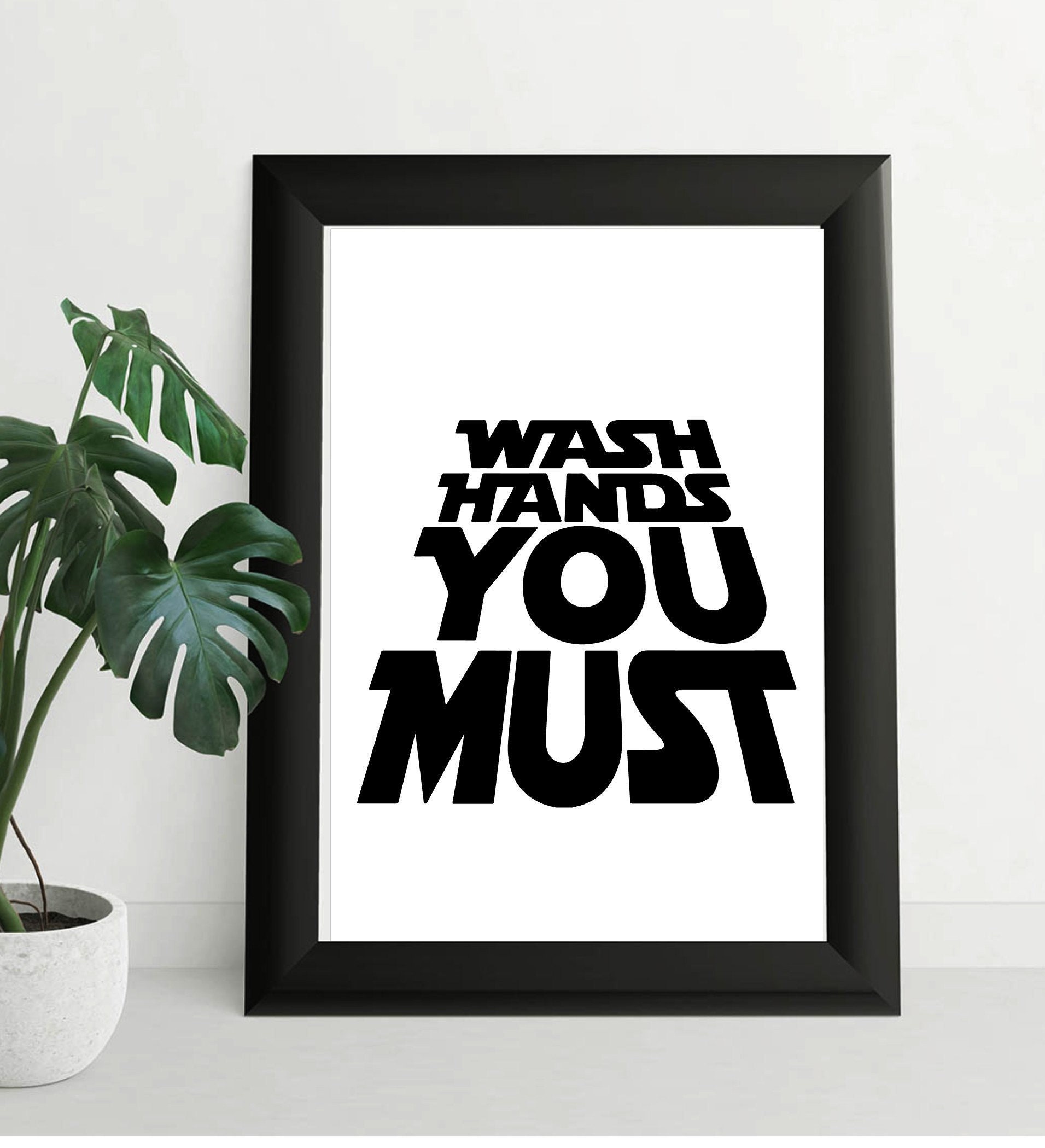 Wash Your Hands / Bathroom Wall Decor / Bathroom Wall Art / | Etsy