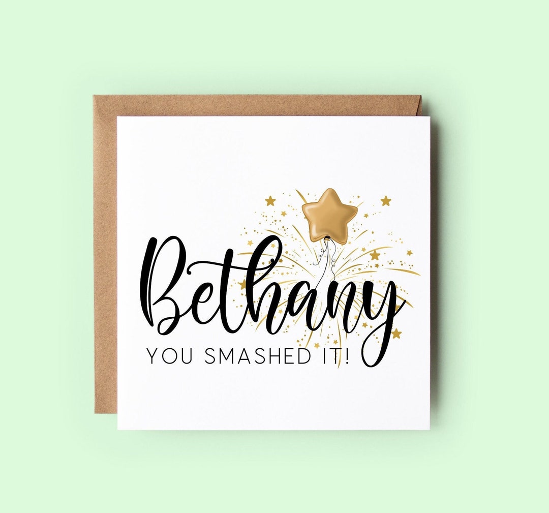Congratulations Card, Personalised, You Smashed It Card, GCSE'S, A ...