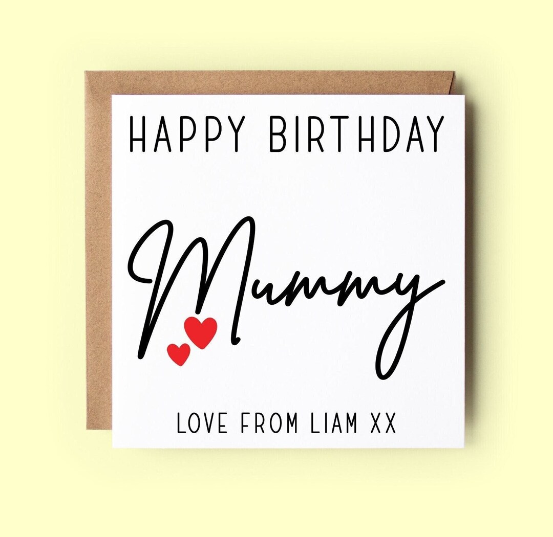 Personalised Birthday Card, Birthday Card, Mum Birthday Card, Mummy ...