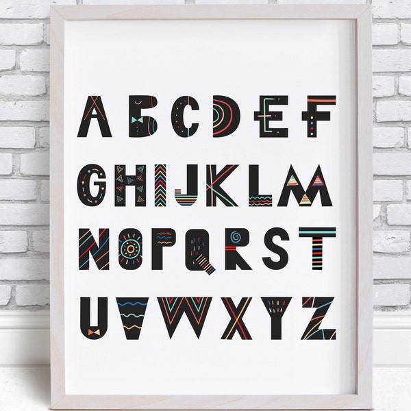 Alphabet Wall Art - Etsy