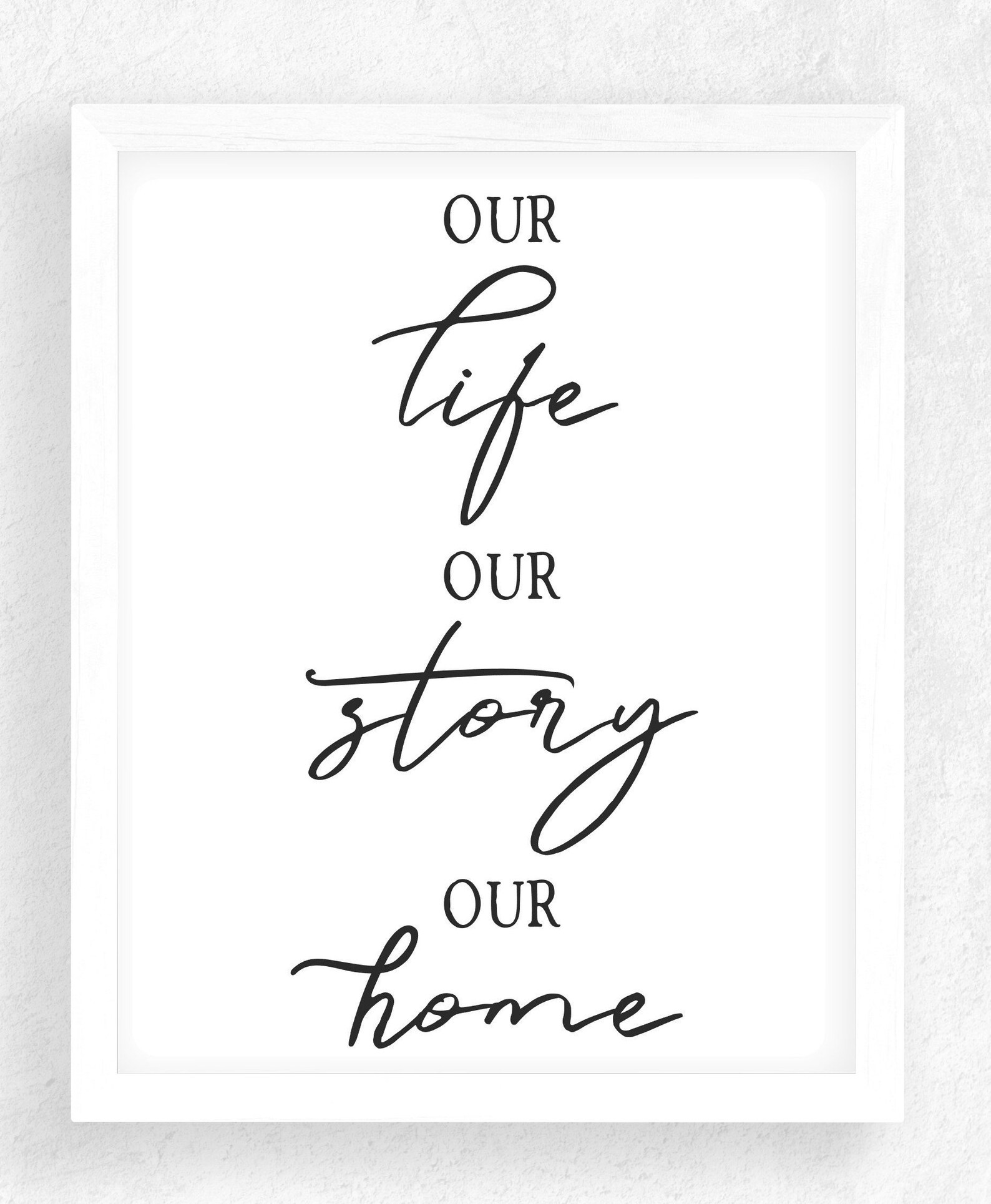 Our Life Our Story Our Home Print / Family Print / Family Sign | Etsy